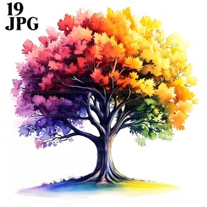 19 Rainbow Tree Clipart, Colorful Tree Images, High Quality Jpgs ...