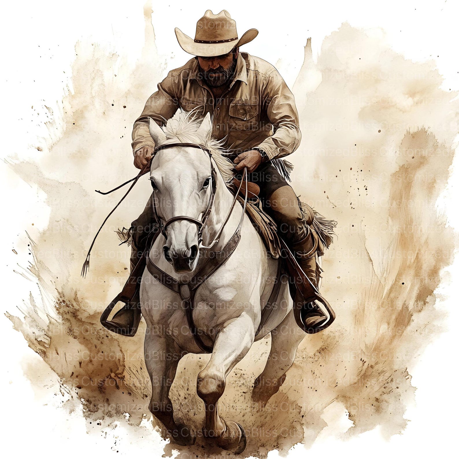 16 Vintage Cowboy Round Clipart, Cowboy Clipart, Cowboy Clip Art, Horse ...