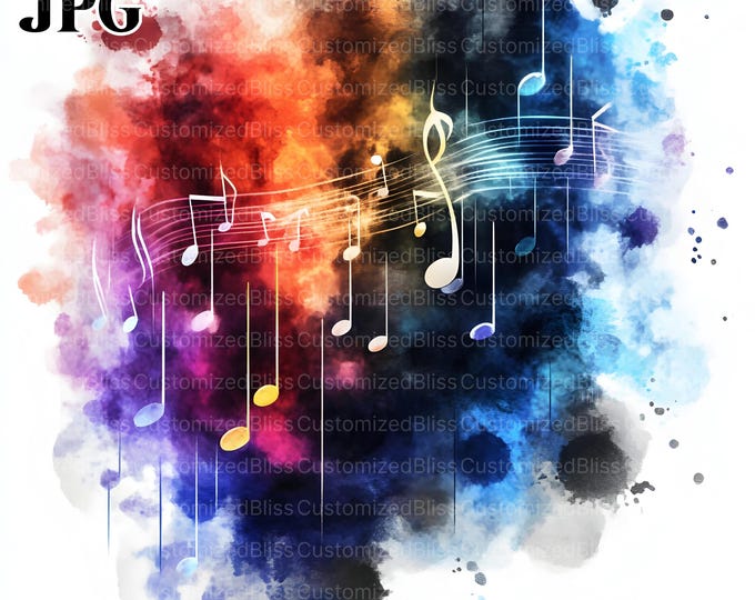 15 Music Notes Clipart, Music Wall Art, Melodic Music Note, Printable ...