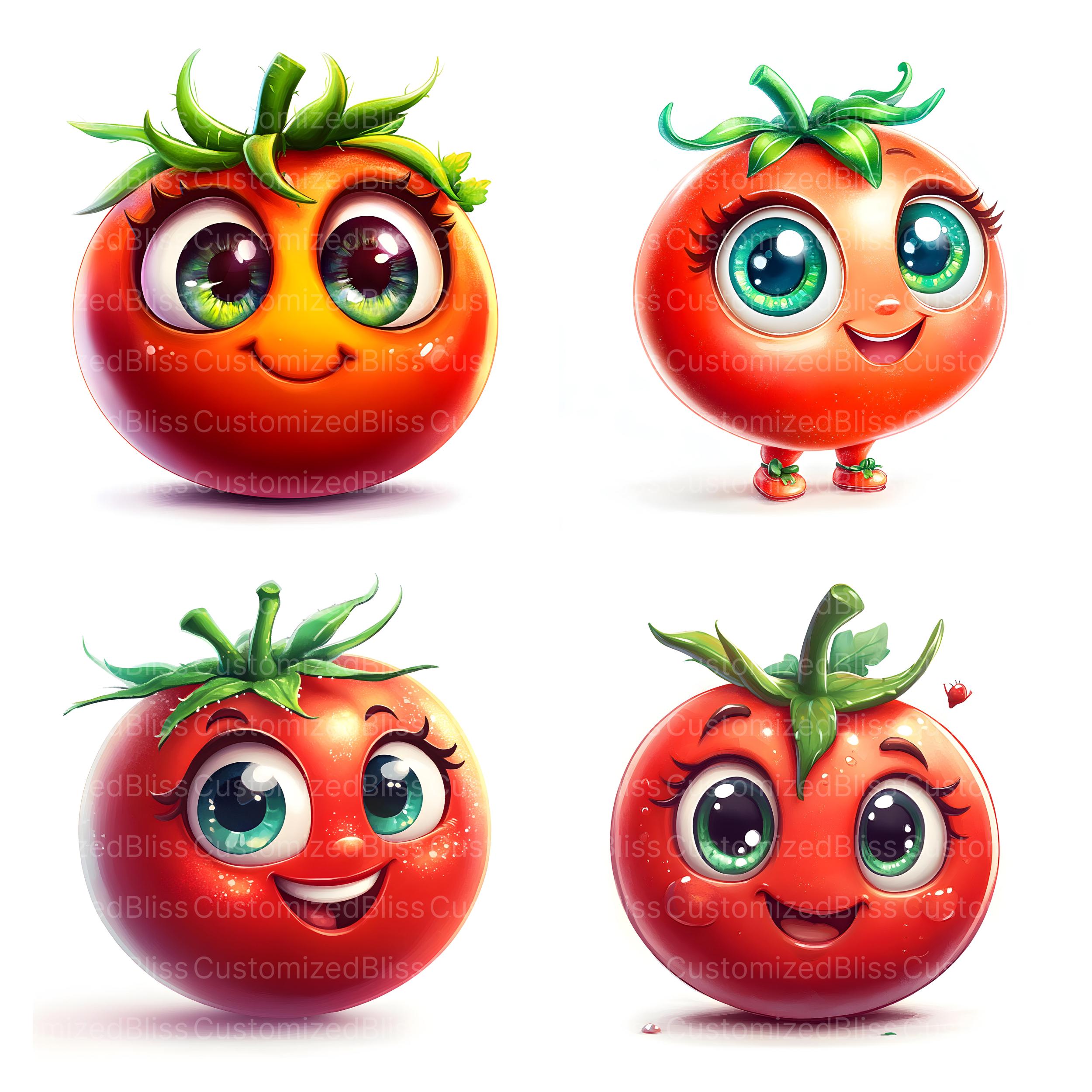 15 Cute Tomato Clipart Bundle, Tomato Artwork, Tomato Illustrations ...