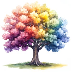 19 Rainbow Tree Clipart, Colorful Tree Images, High Quality Jpgs ...