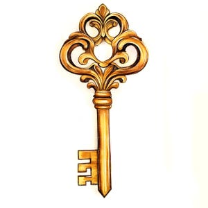 18 Vintage Gold Key Clipart, Old Fashioned Keys Images, High Quality ...