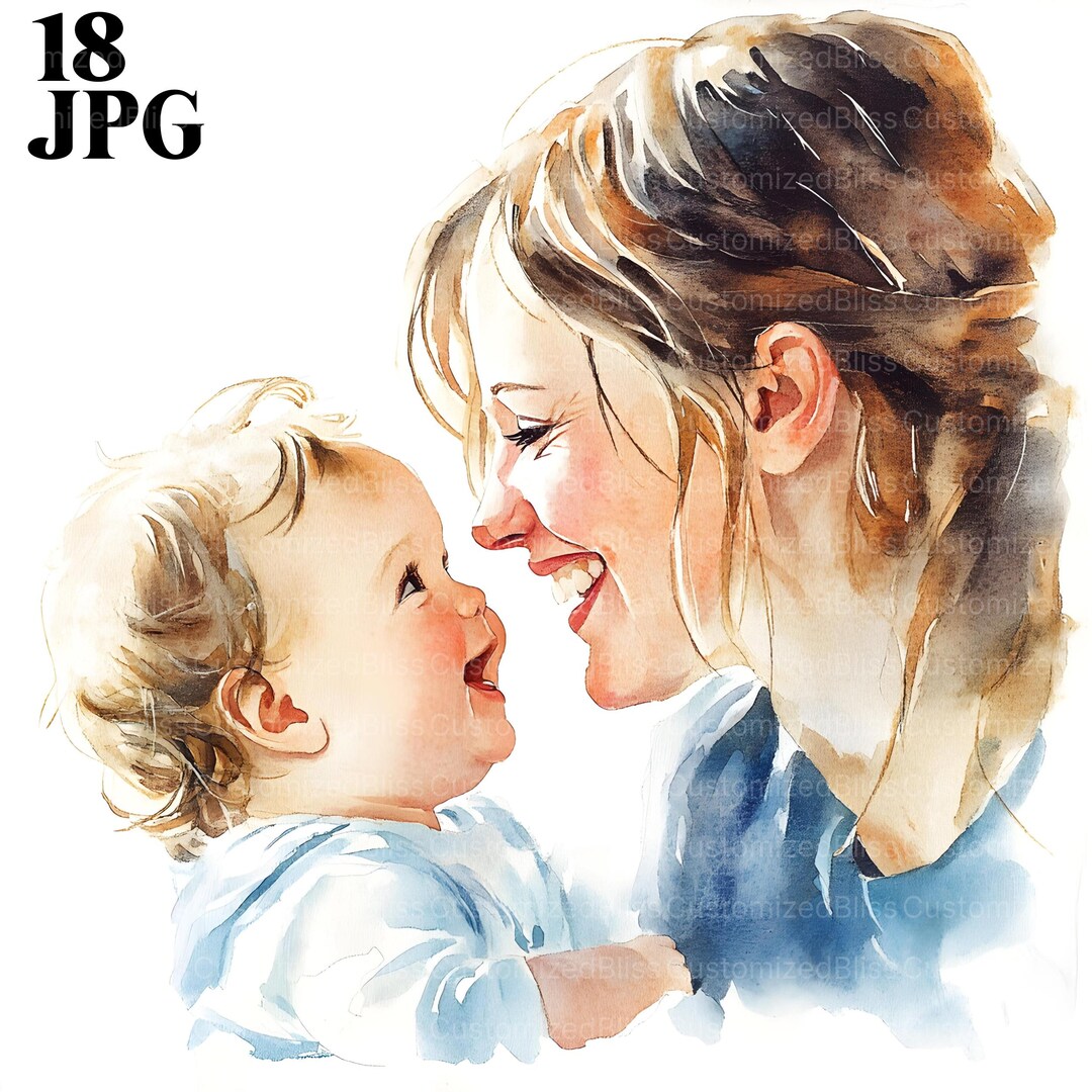18 Mom and Baby Clipart, Mother's Day, Baby Shower, Mom Clipart, High ...