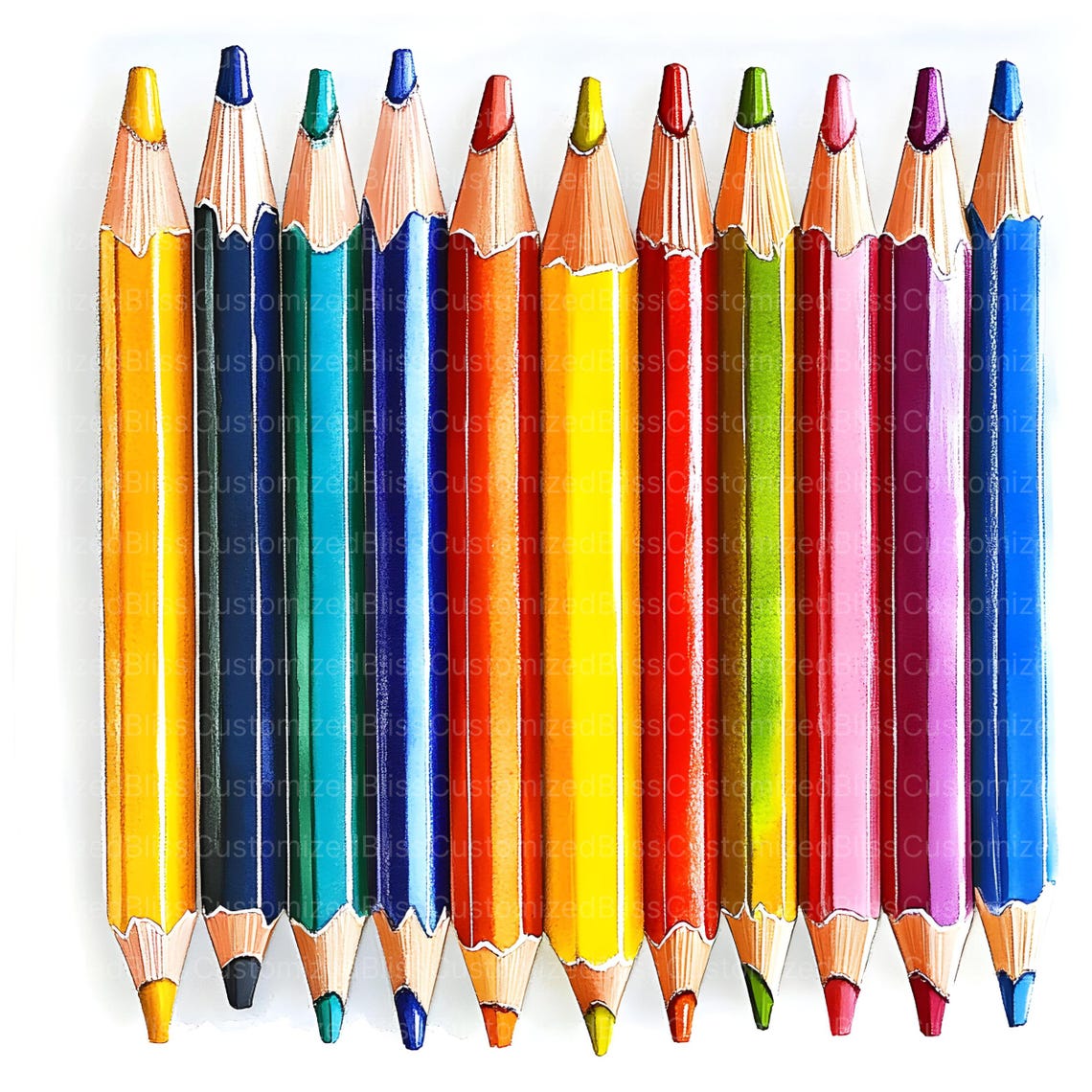15 Colored Pencils Clipart, Crayons Clipart, High Quality JPG ...