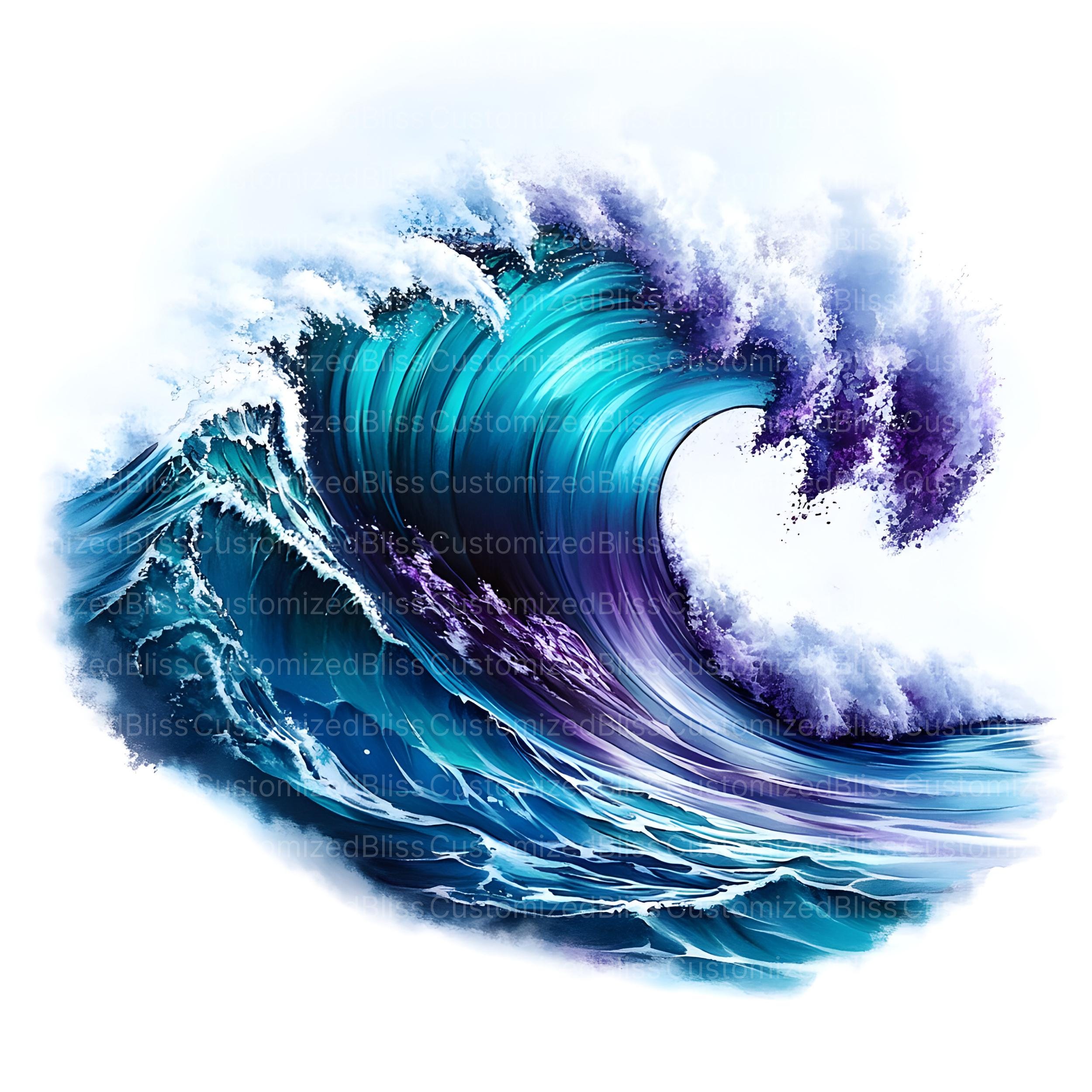 15 Wave Clipart, Beach Wave Clipart Bundle, Wave Graphic, Summer Wave ...