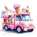 20 Ice Cream Truck Clipart, Ice Cream Clipart, Summer Clipart, High ...