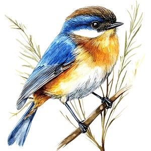 20 Blue Tit Clipart, Eurasian Blue Tit, Bird Clipart, High Quality Jpgs ...