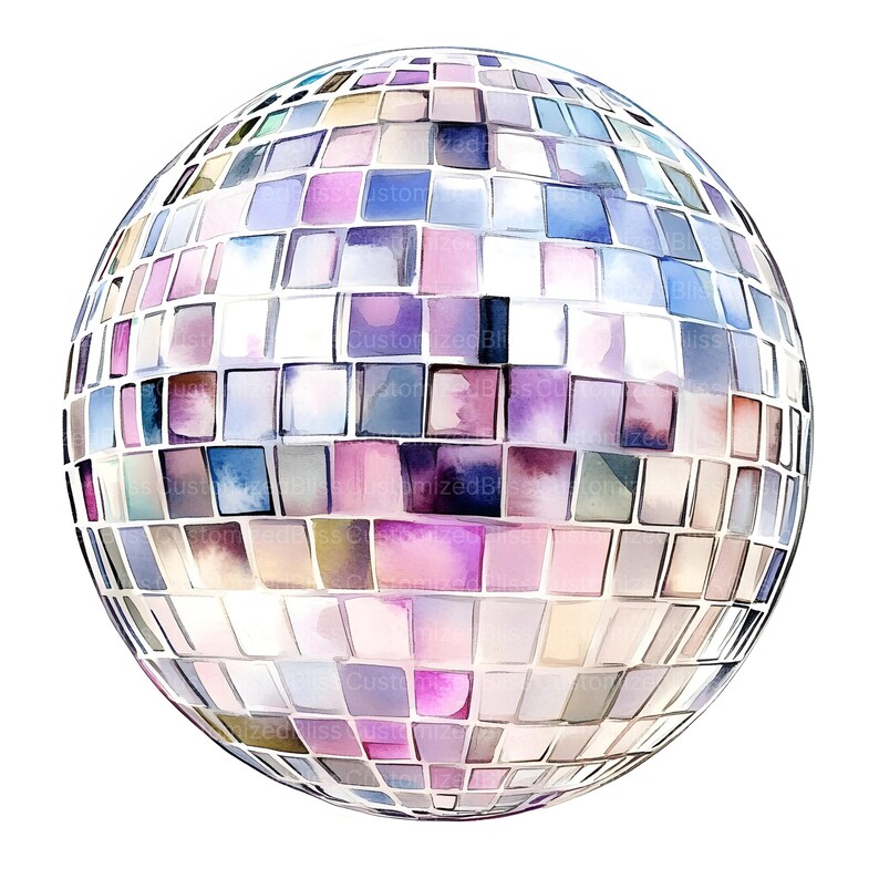 18 Silver Disco Balls Clipart, Disco Party Clipart, High Quality Jpgs ...