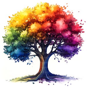 19 Rainbow Tree Clipart, Colorful Tree Images, High Quality Jpgs ...