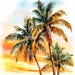20 Beach Palm Trees Clipart, Tropical Summer Clipart, High Quality Jpgs ...