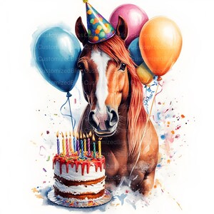 15 Horse Birthday Clipart, Birthday Horse Clipart, Horse Birthday Party ...