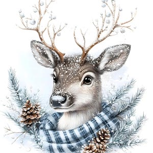 Winter Wonderland Deer Clipart, 15 High Quality Jpgs, Baby Deer Images ...
