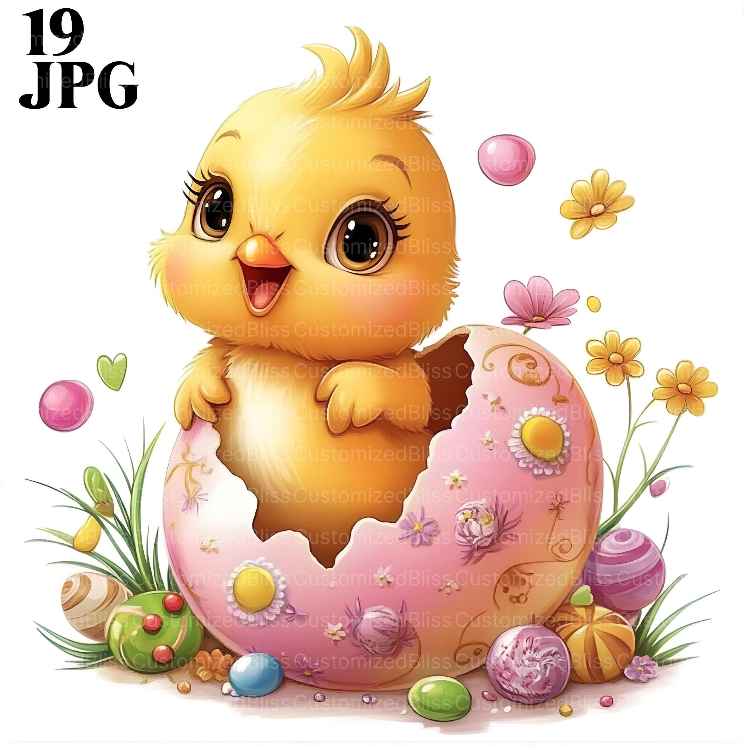 19 Spring Chick Clipart, Egg Clipart, Easter Clipart, Holiday Chick ...