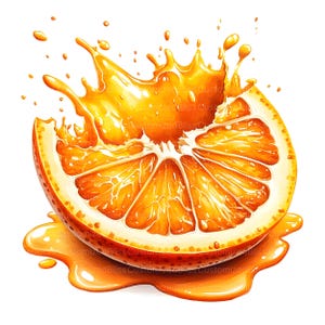 20 Orange Clipart, Juicy Orange Clipart Bundle, Juicy Fruit, Citrus ...
