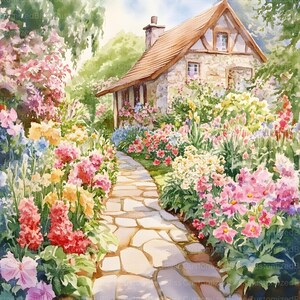 20 Summer Garden Clipart, Spring Garden, Garden Print, High Quality ...