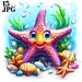 15 Cute Starfish Clipart, Ocean Life Clipart, Fun Beach Art, Cute Ocean ...