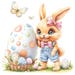 18 Easter Bunny Clipart, Easter Eggs Clipart, Easter Clipart, High ...