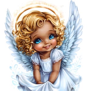16 Cute Scandi Angel Clipart, Watercolor Angel, Nursery Clipart, High ...