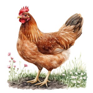 18 Hens Clipart, Chicken Clipart, Farm Animal Clipart, Farm Clipart ...