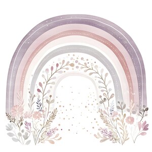 20 Pastel Boho Rainbows Clipart, Boho Clipart, High Quality Jpgs ...