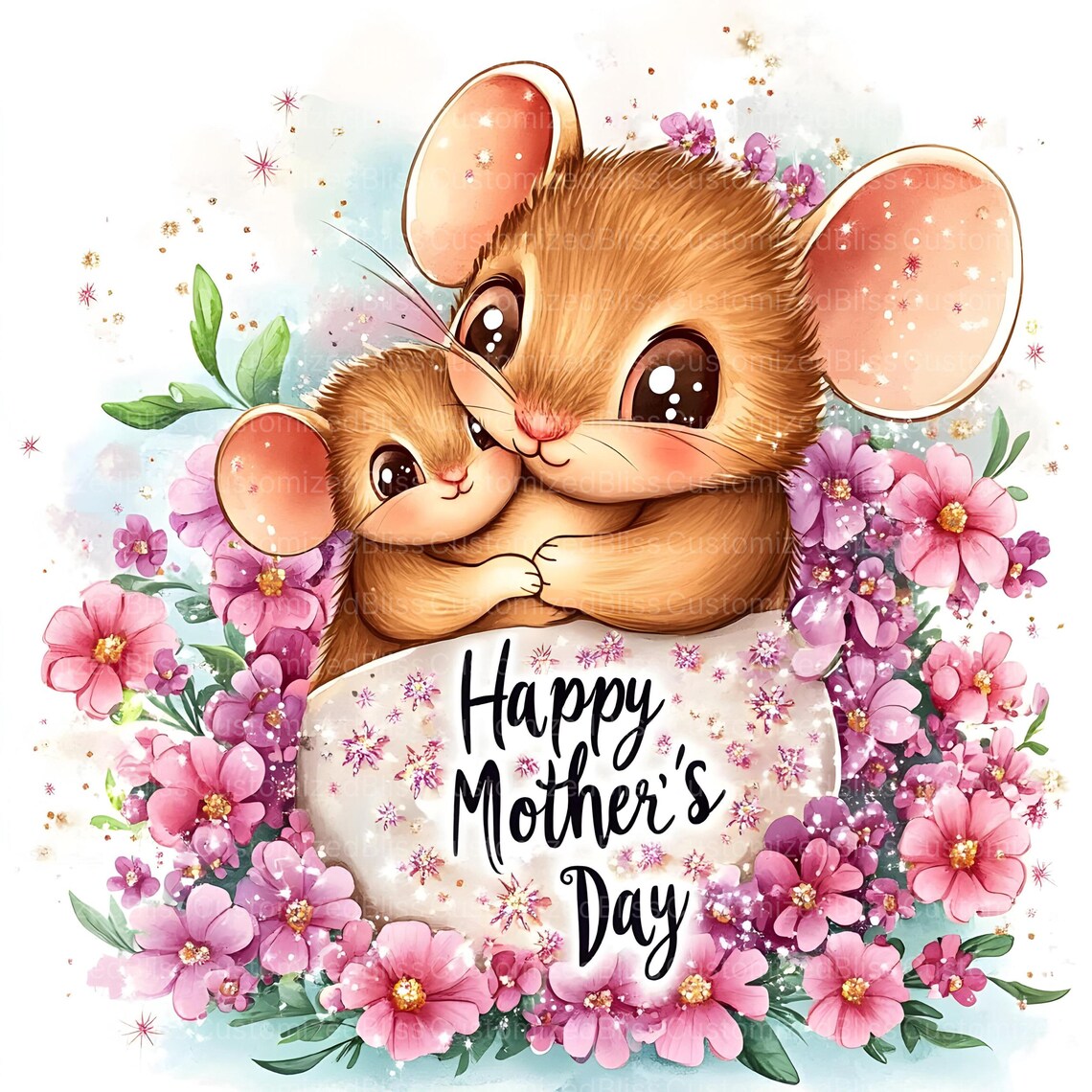 10 Cute Happy Mothers Day Clipart, Mouse Clipart, Mother Clipart, High ...
