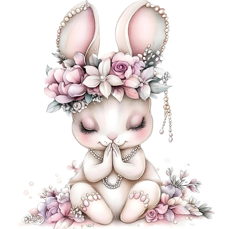 Praying Clipart, Christian Clipart, Bunny Clipart, Rabbit Clipart ...