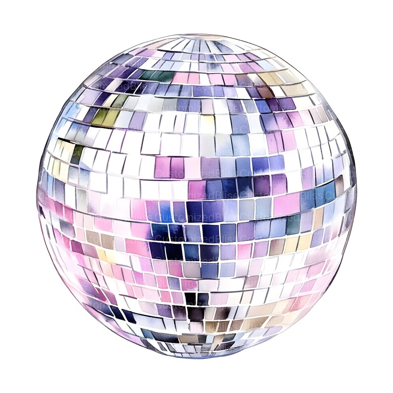 18 Silver Disco Balls Clipart, Disco Party Clipart, High Quality Jpgs ...