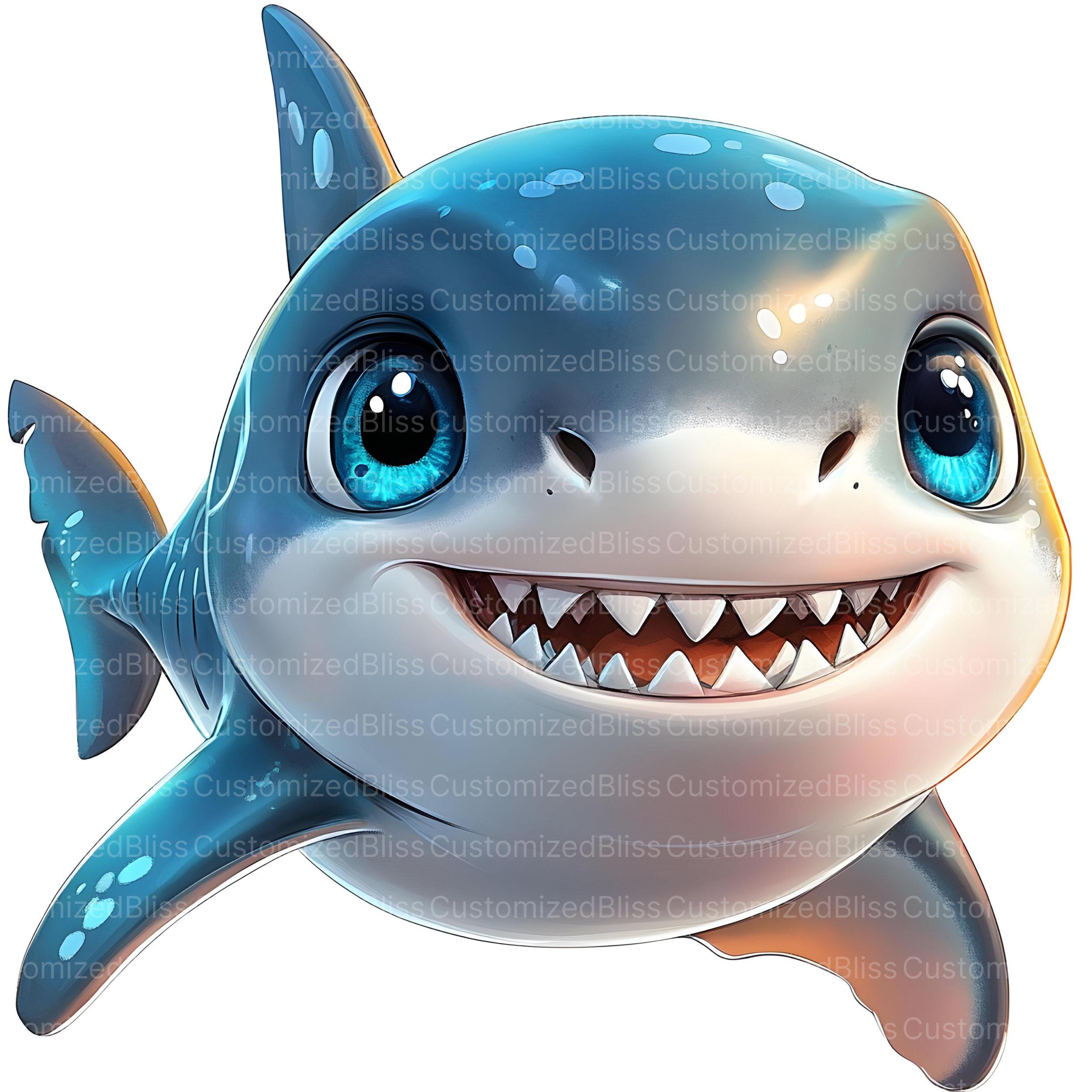 12 Baby Shark Clipart, Sea Creature Design, Baby Shark Art, Ocean Theme ...