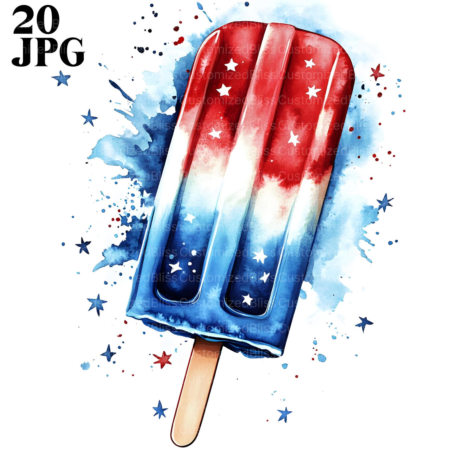 20 Fourth of July Popsicle Clipart, Patriotic Clipart, Independence Day ...