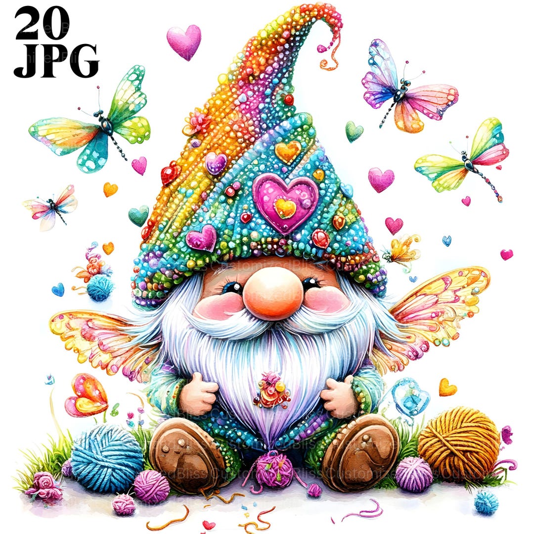 20 Gnome Dragonfly Clipart, Gnome Clipart, Spring Clipart, Elf Clipart ...
