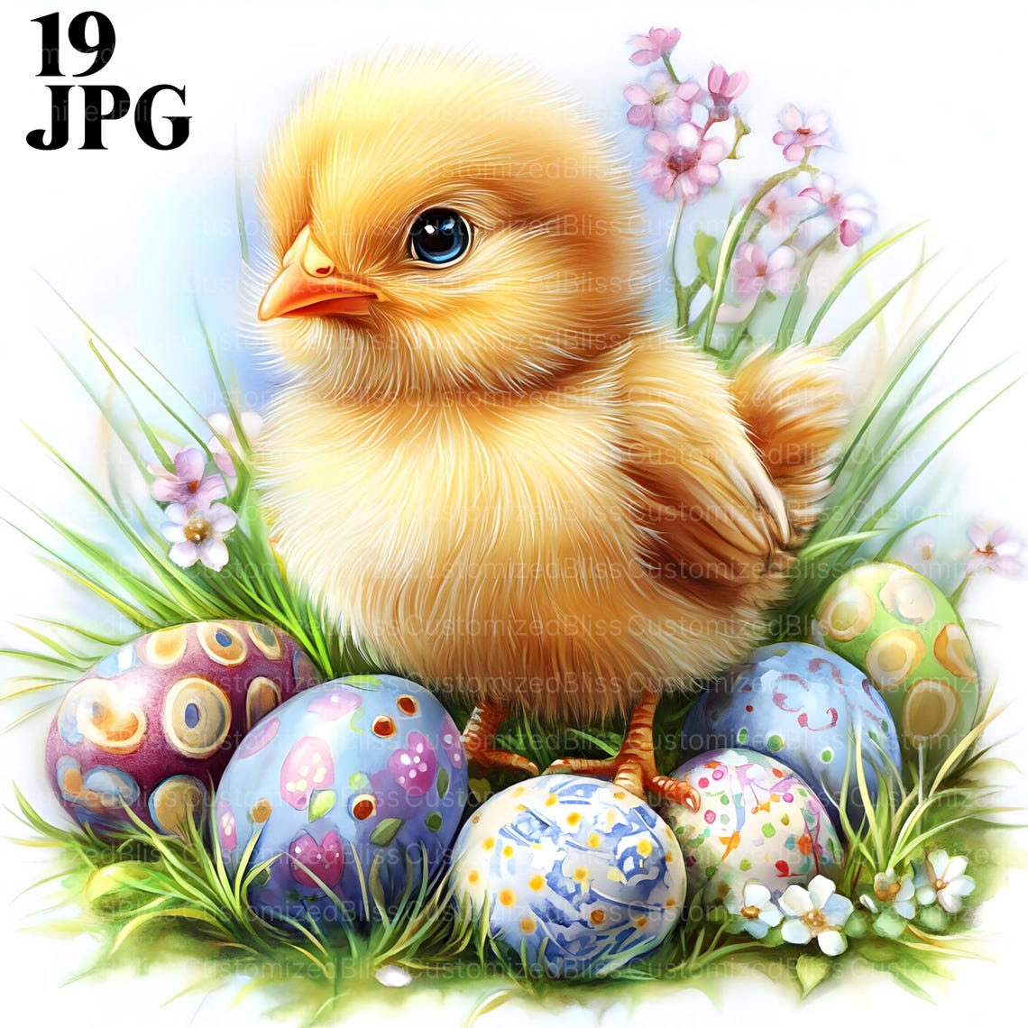 19 Easter Chicks Clipart, Easter Eggs Clipart, Easter Clipart, High ...