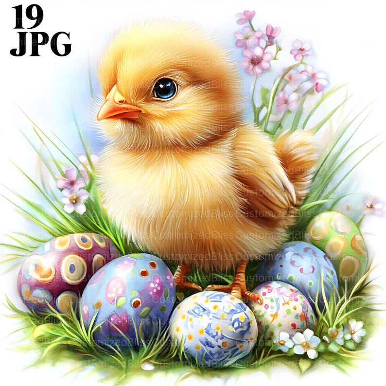 19 Easter Chicks Clipart, Easter Eggs Clipart, Easter Clipart, High ...