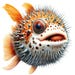 Puffer Fish Clipart, 12 High Quality Jpgs, Pufferfish Clipart, Fish ...
