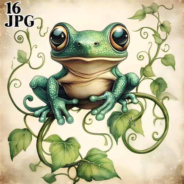 Whimsical Frog - Etsy