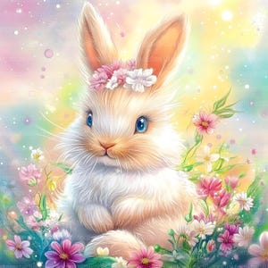 16 Cute Spring Bunny Clipart Bundle, Bunnies Clipart, Watercolor Bunny ...
