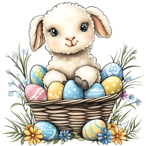 18 Easter Clipart, Easter Lamb, Sheep Clipart, Easter Eggs Clipart ...