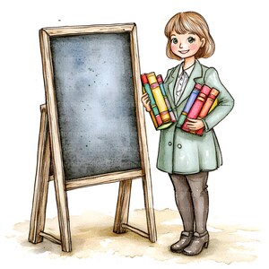 16 Female Teacher Clipart, Woman Teacher, Back to School, High Quality ...