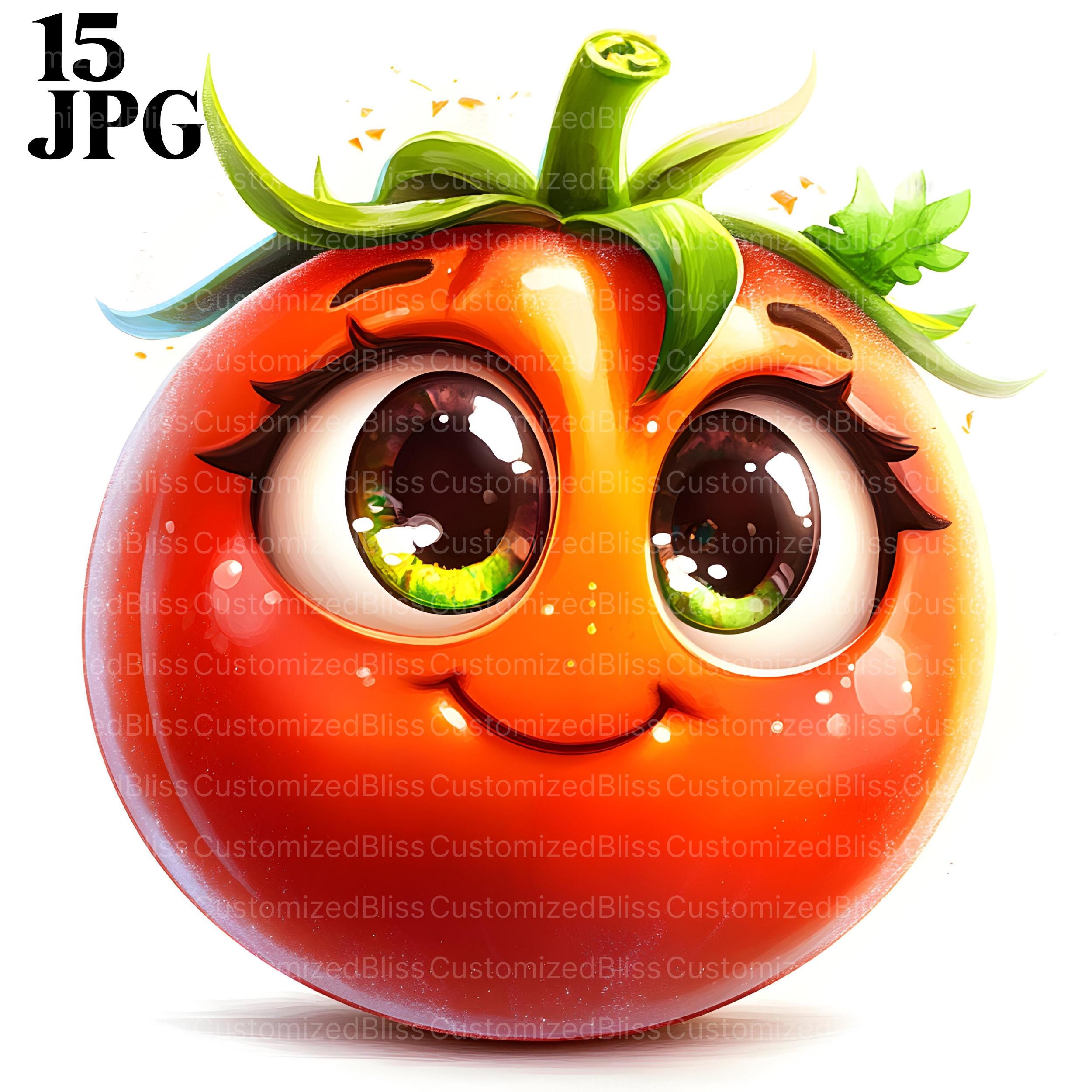 15 Cute Tomato Clipart Bundle, Tomato Artwork, Tomato Illustrations ...