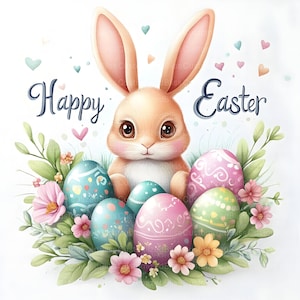 11 Happy Easter Clipart, Easter Bunny Clipart, Easter Eggs Clipart ...