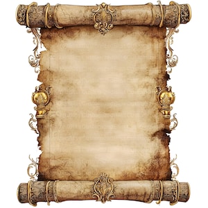 20 Medieval Scroll Clipart, Vintage Scroll, Blank Scroll, High Quality ...
