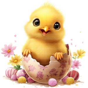 19 Spring Chick Clipart, Egg Clipart, Easter Clipart, Holiday Chick ...