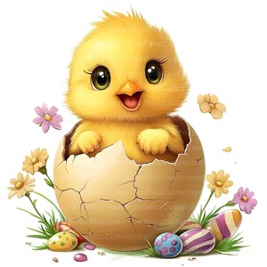 19 Spring Chick Clipart, Egg Clipart, Easter Clipart, Holiday Chick ...