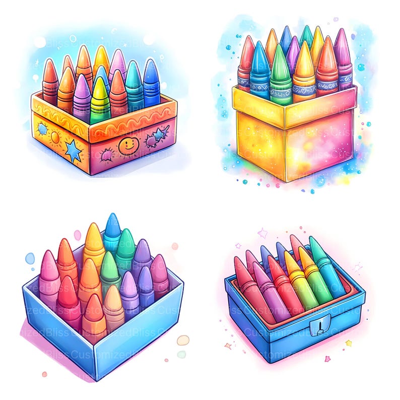 15 Crayon Box Clipart, Crayon Clipart, Colorful Clipart, School Clipart ...