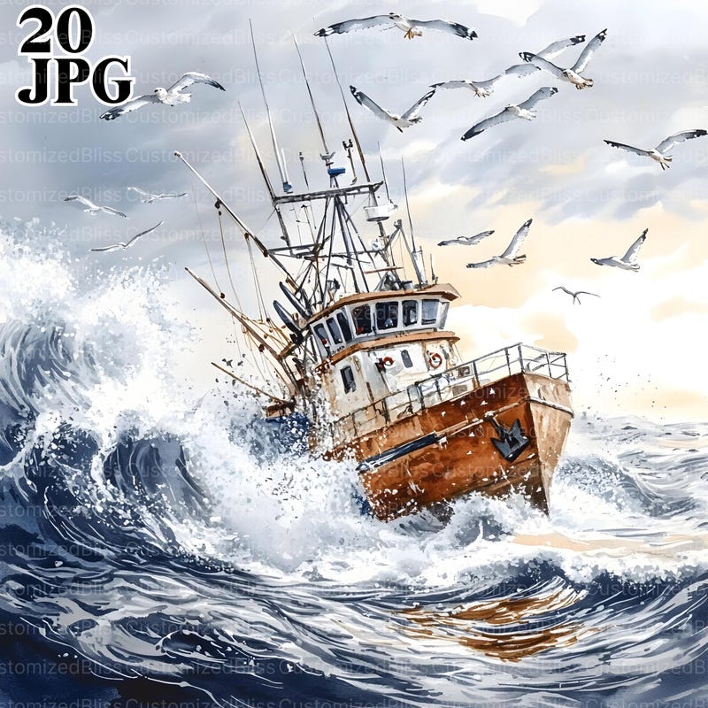 Trawler Clip Art - Etsy