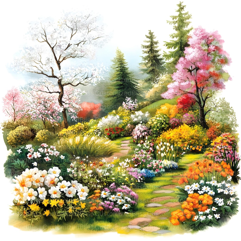 19 Spring Garden Clipart, Spring Clipart, Garden Printable, High ...