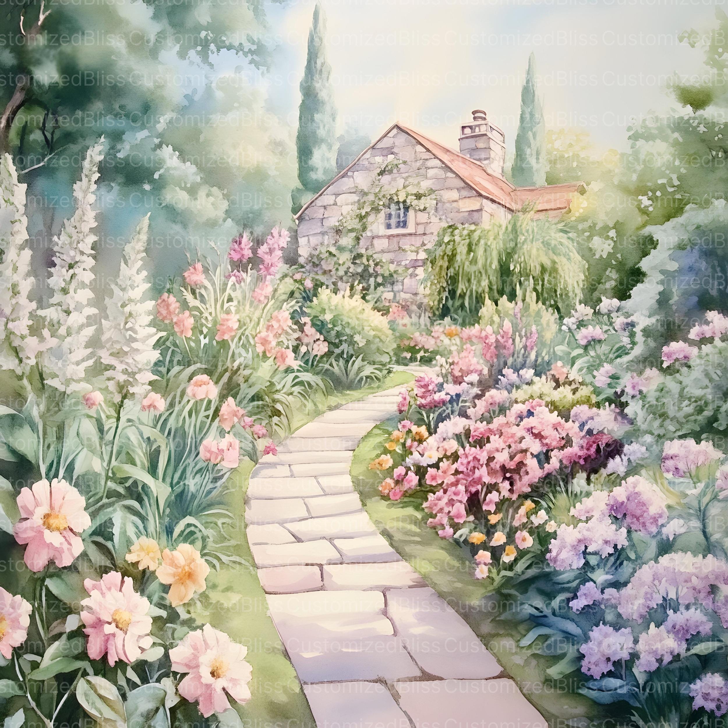 20 Summer Garden Clipart, Spring Garden, Garden Print, High Quality ...
