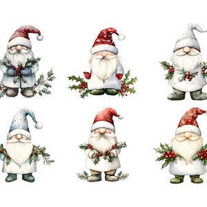 Winter Gnome Clipart, 30 High Quality Pngs, Christmas Gnomes, Gnome Png ...