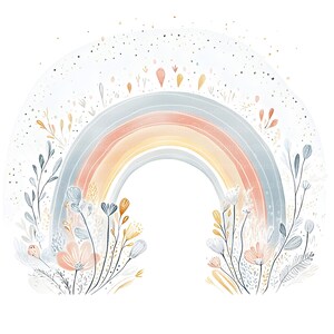 20 Pastel Boho Rainbows Clipart, Boho Clipart, High Quality Jpgs ...