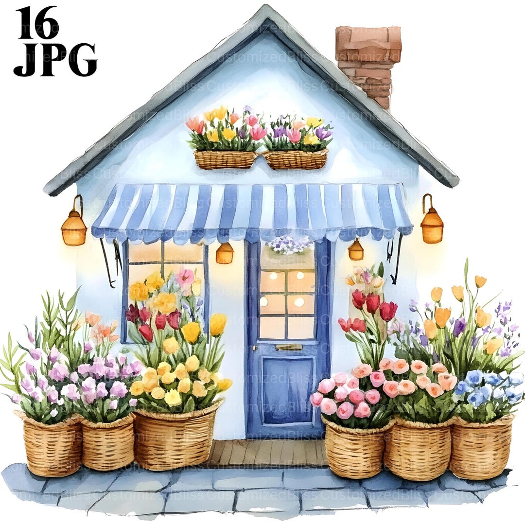 16 Cute Flower Shop Clipart, Cute Floral Shop, High Quality Jpgs ...