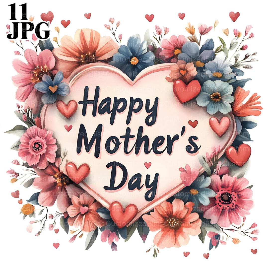 11 Happy Mother's Day Clipart, Mother Clipart, Floral, High Quality ...